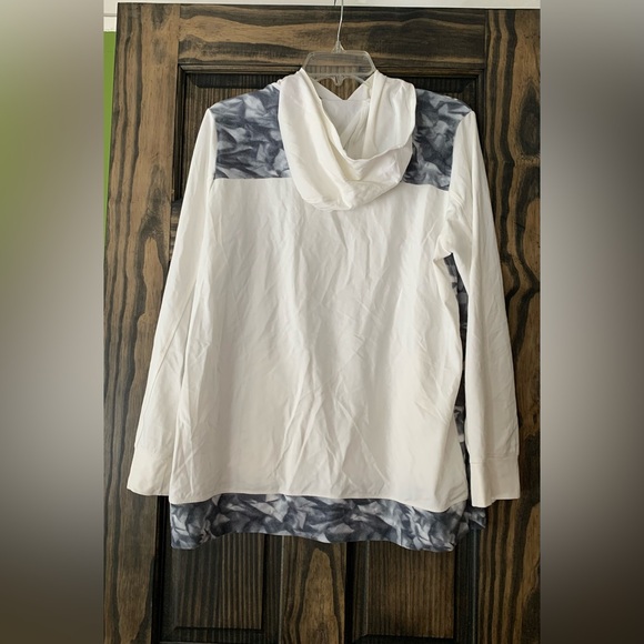 neon buddha | Tops | Neon Buddha White And Gray Hoodie | Poshmark